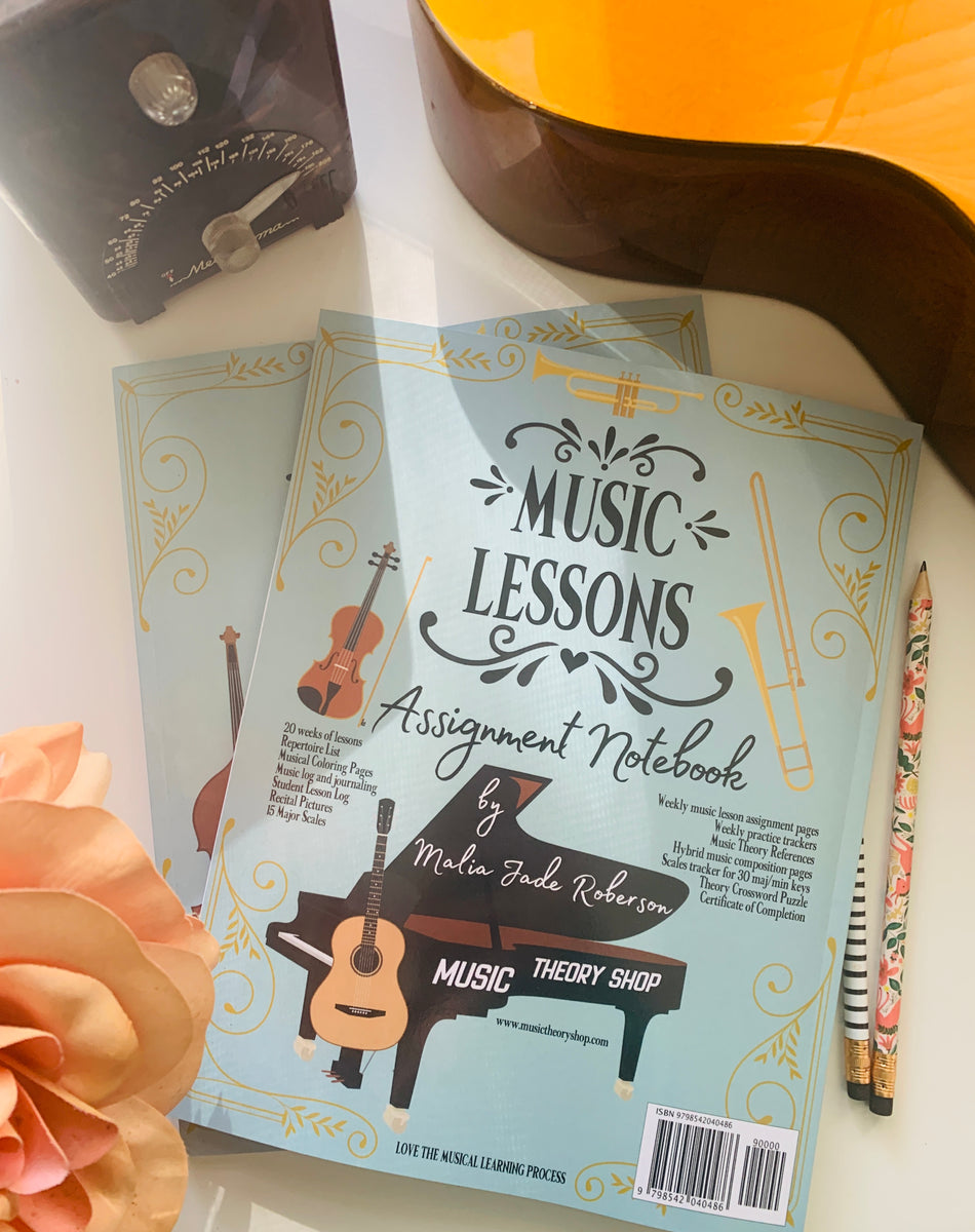 Music Lessons Assignment Notebook – 🎹 Music Theory Shop